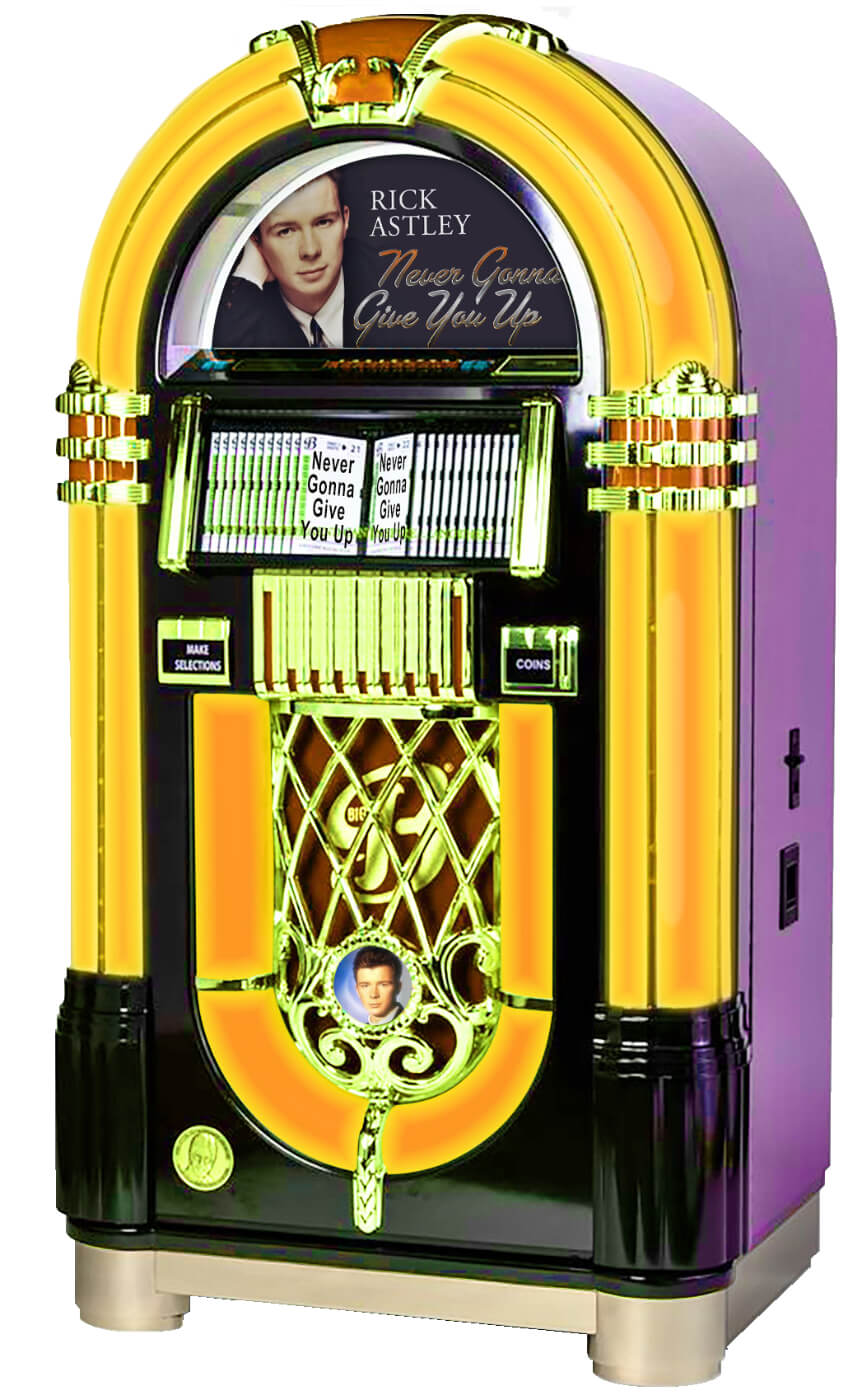Rick Astley 'RickRolling' Ltd Edition Jukebox | Liberty Games