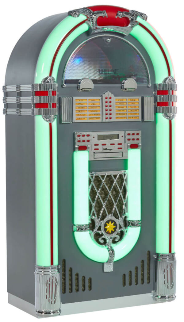 Pureline 128V Retro Bluetooth CD & Vinyl XL Jukebox | Liberty Games