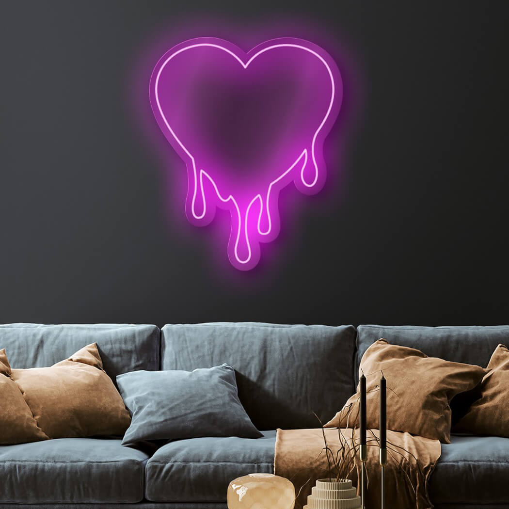 Dripping Heart LED Neon Sign | Liberty Games