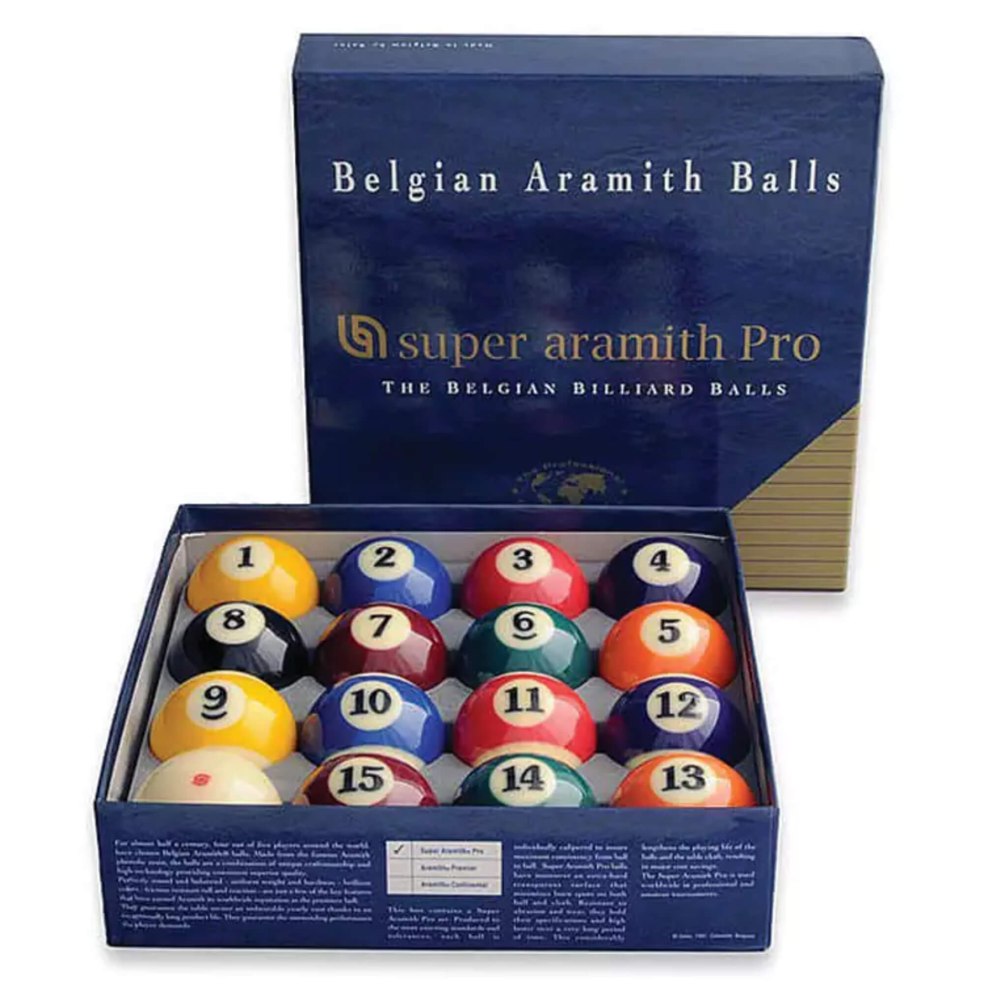 Super Aramith Pro Cup 2 1/4" 57.2mm Pool Ball Set | Liberty Games