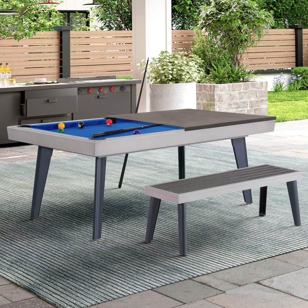 Pureline California Outdoor/Indoor 7ft Slate Bed Pool Dining Table