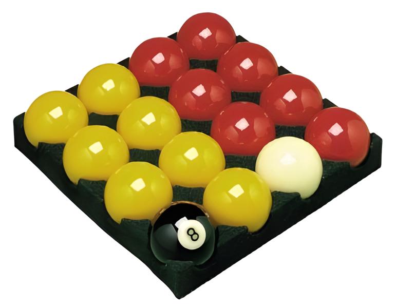 Competition 2 1/4'' (57mm) Red & Yellow Pool Ball Set | Liberty Games