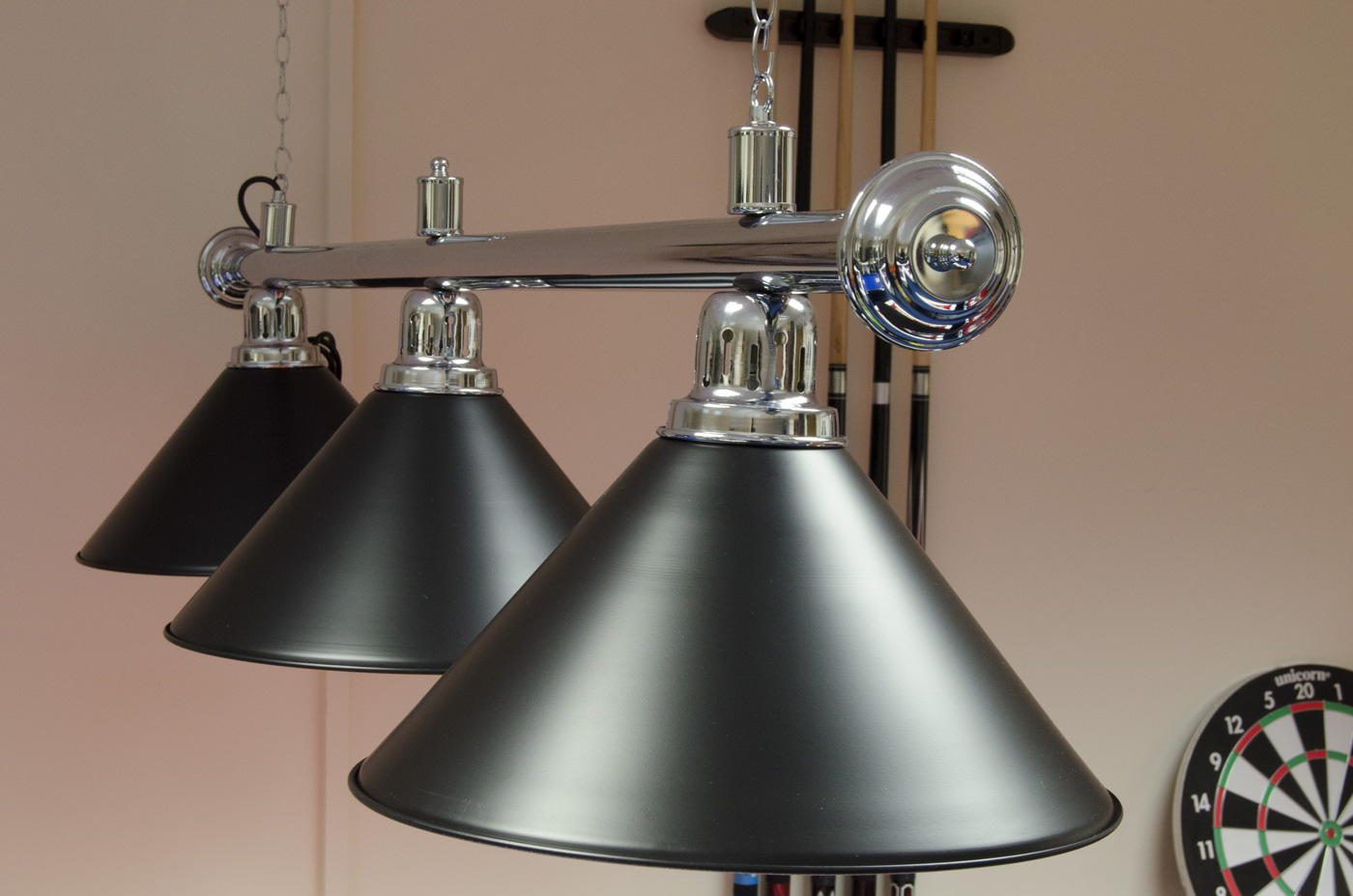 Strikeworth Chrome Pool Table Lighting Bar | Liberty Games