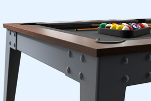 The Steel 6ft Slate Bed American Pool Table | Liberty Games