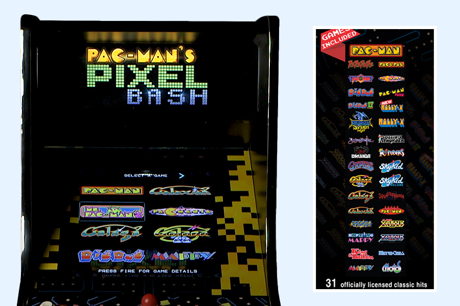 Namco Pac-Man's Pixel Bash Upright Arcade Machine | Liberty Games