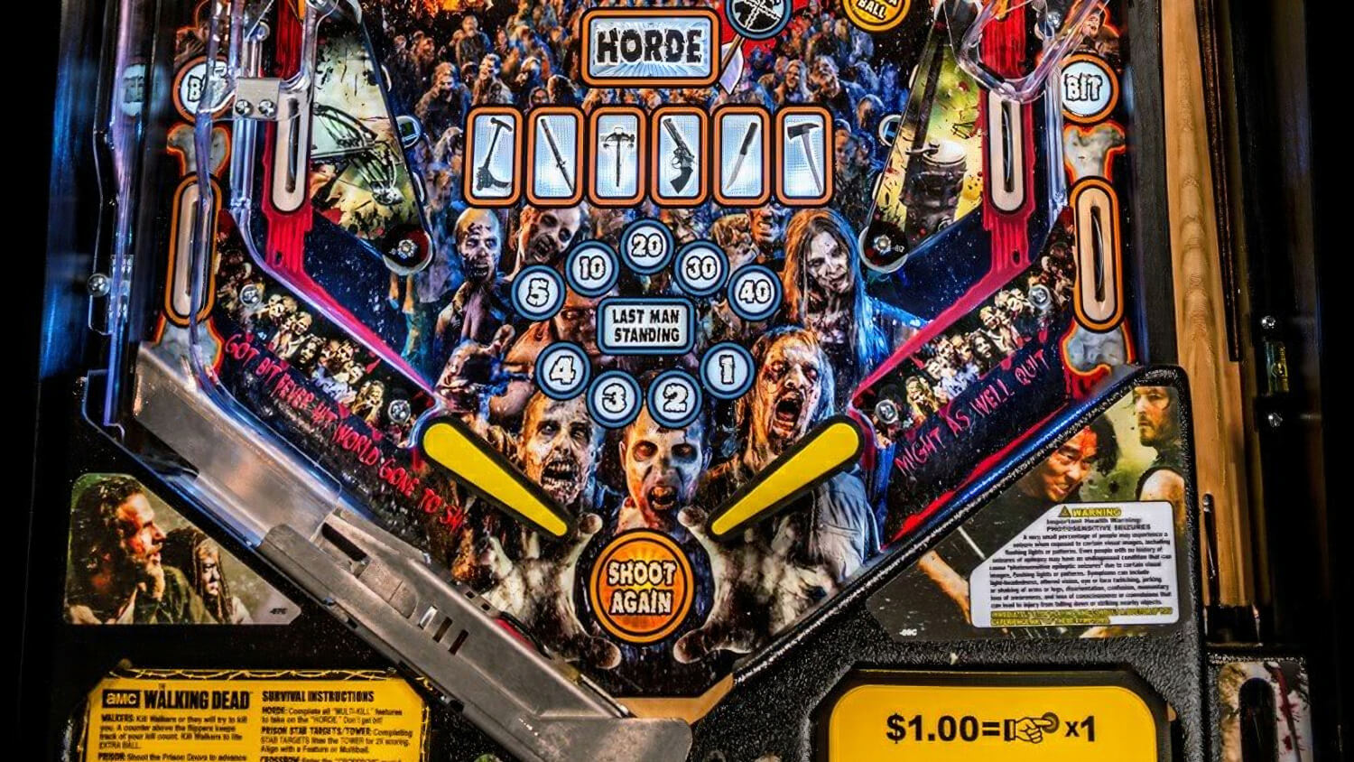 New Stern The Walking Dead Limited Edition Pinball Machine The Walking ...