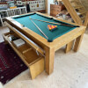 The Precision 7ft Solid Oak Slate Bed Pool Dining Table