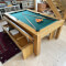 The Precision 7ft Solid Oak Slate Bed Pool Dining Table