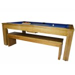 The Precision 7ft Solid Oak Slate Bed Pool Dining Table