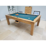 The Precision 7ft Solid Oak Slate Bed Pool Dining Table