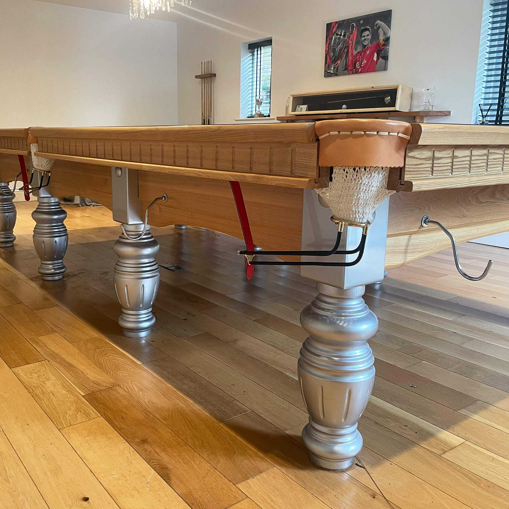 Refurbished 12ft Elite Turned Leg Slate Bed Snooker Table