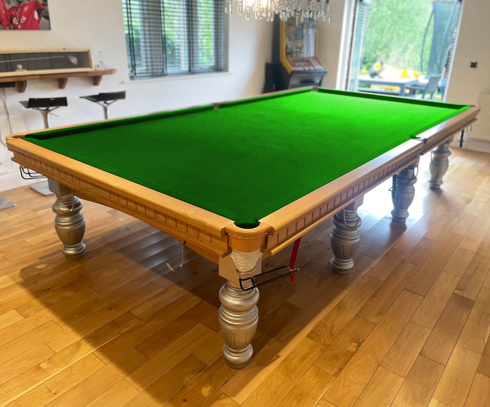 Refurbished 12ft Elite Turned Leg Slate Bed Snooker Table