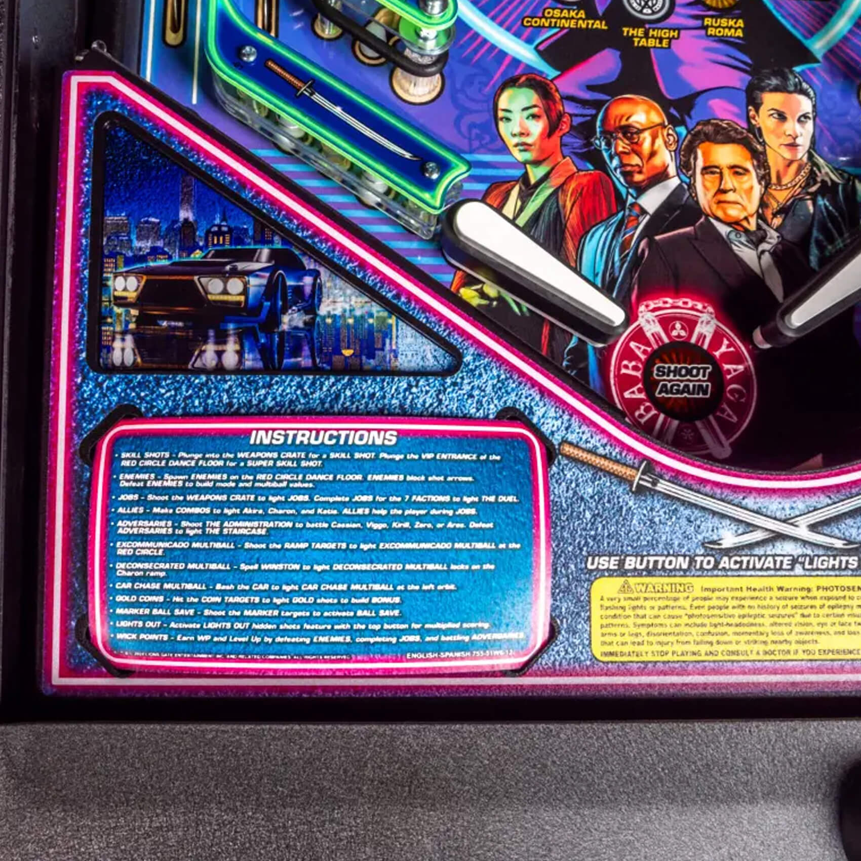 Stern John Wick Premium Pinball Machine | Liberty Games