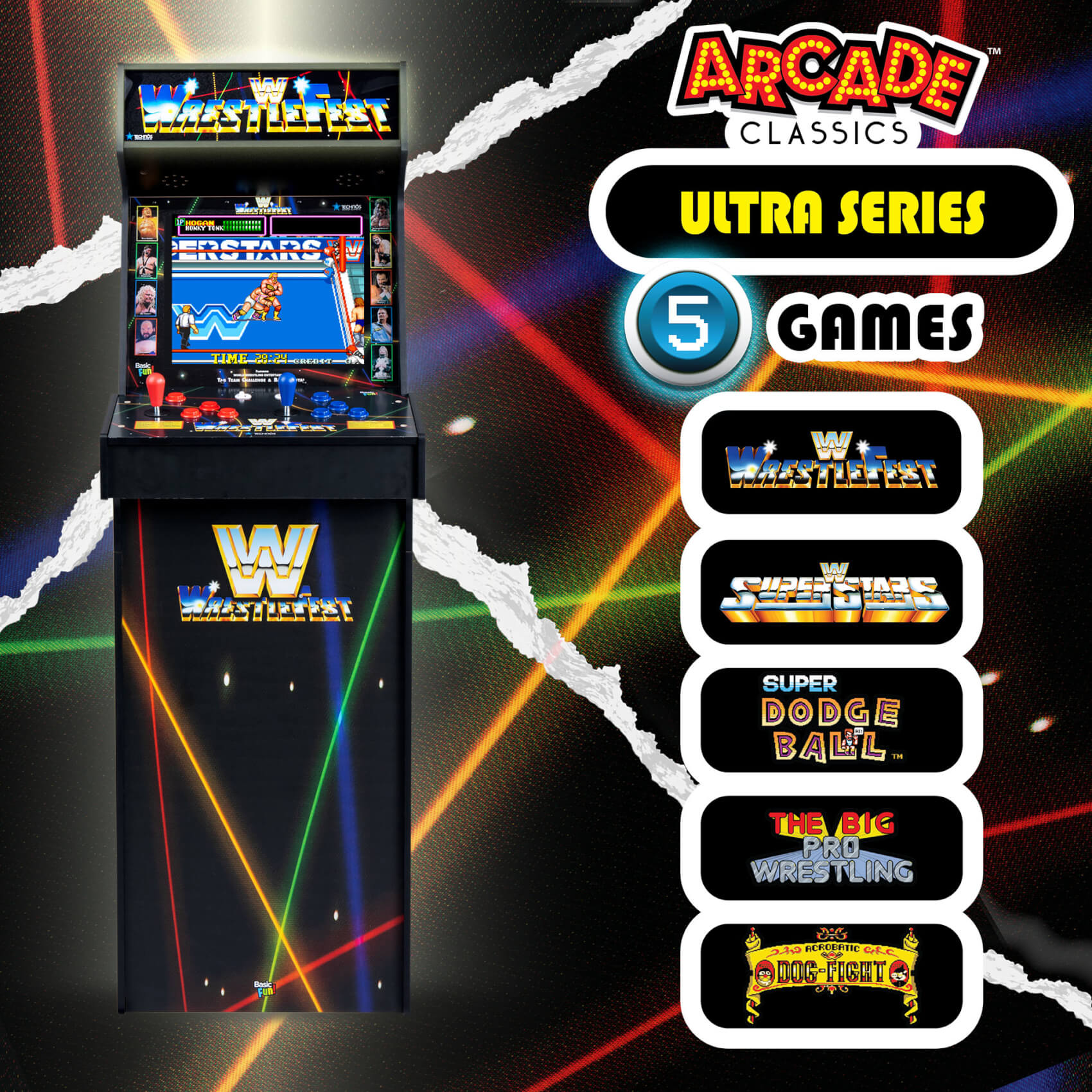 Basic Fun! WWE Wrestlefest Ultra Arcade Machine | Liberty Games