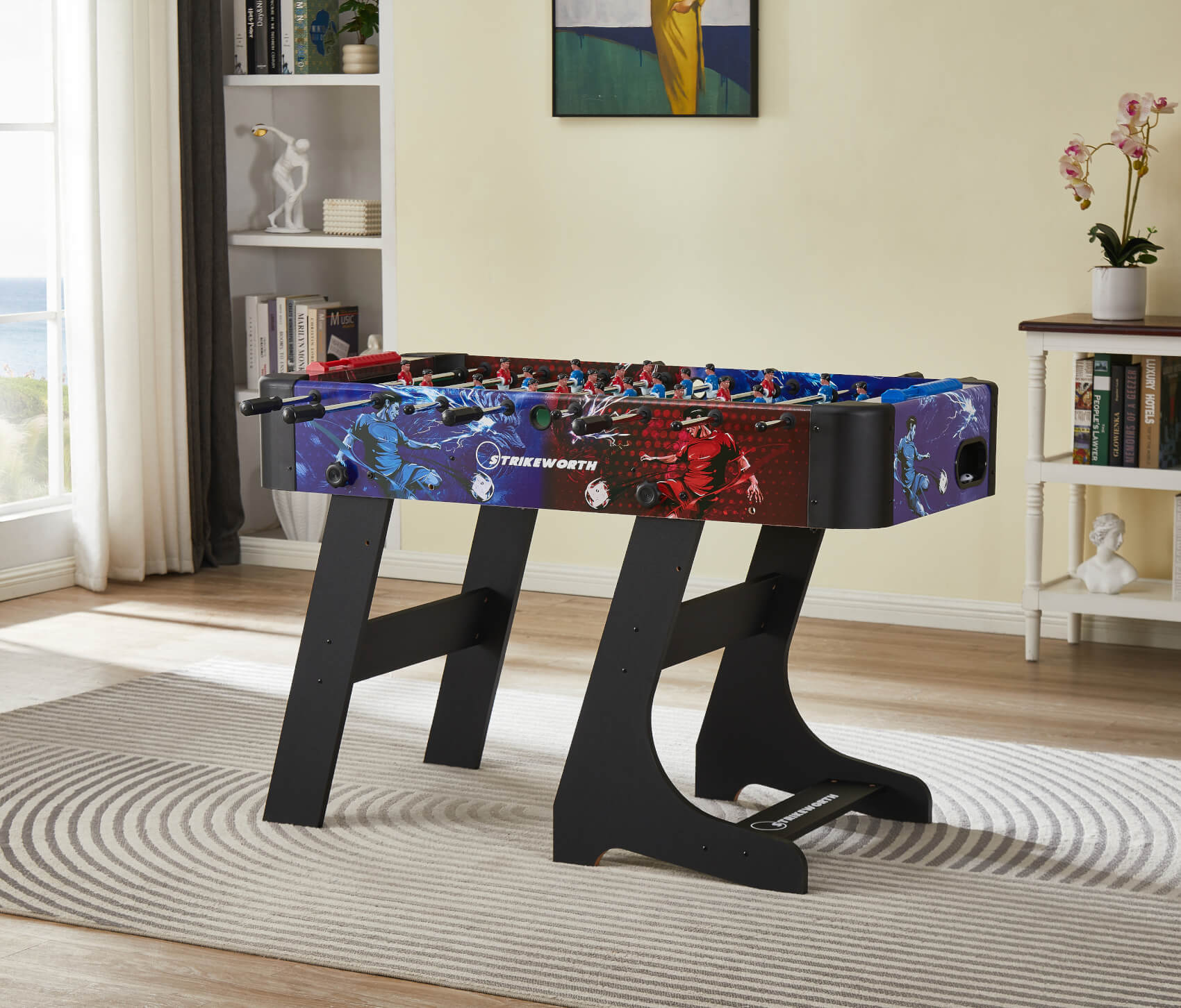 Strikeworth Bolt 4ft Folding Football Table | Liberty Games