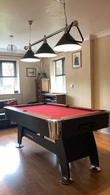 Strikeworth Chrome Pool Table Lighting Bar | Liberty Games